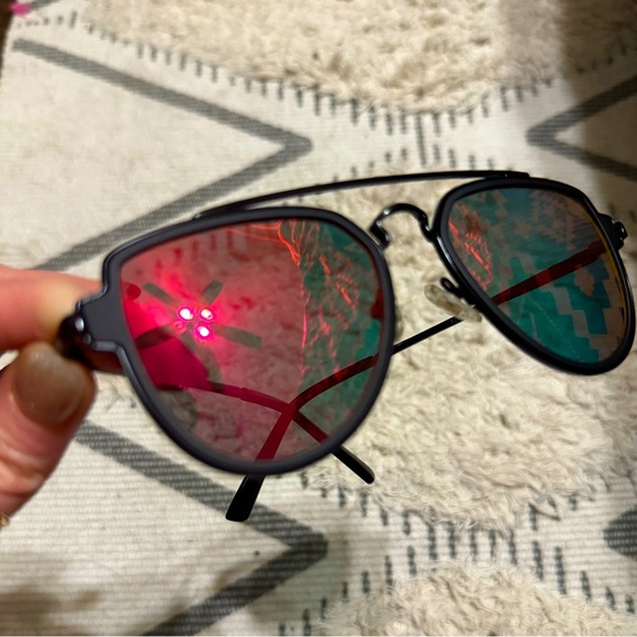 Accessories | Aviator Sunglasses With Red Mirrored Lenses | Poshmark